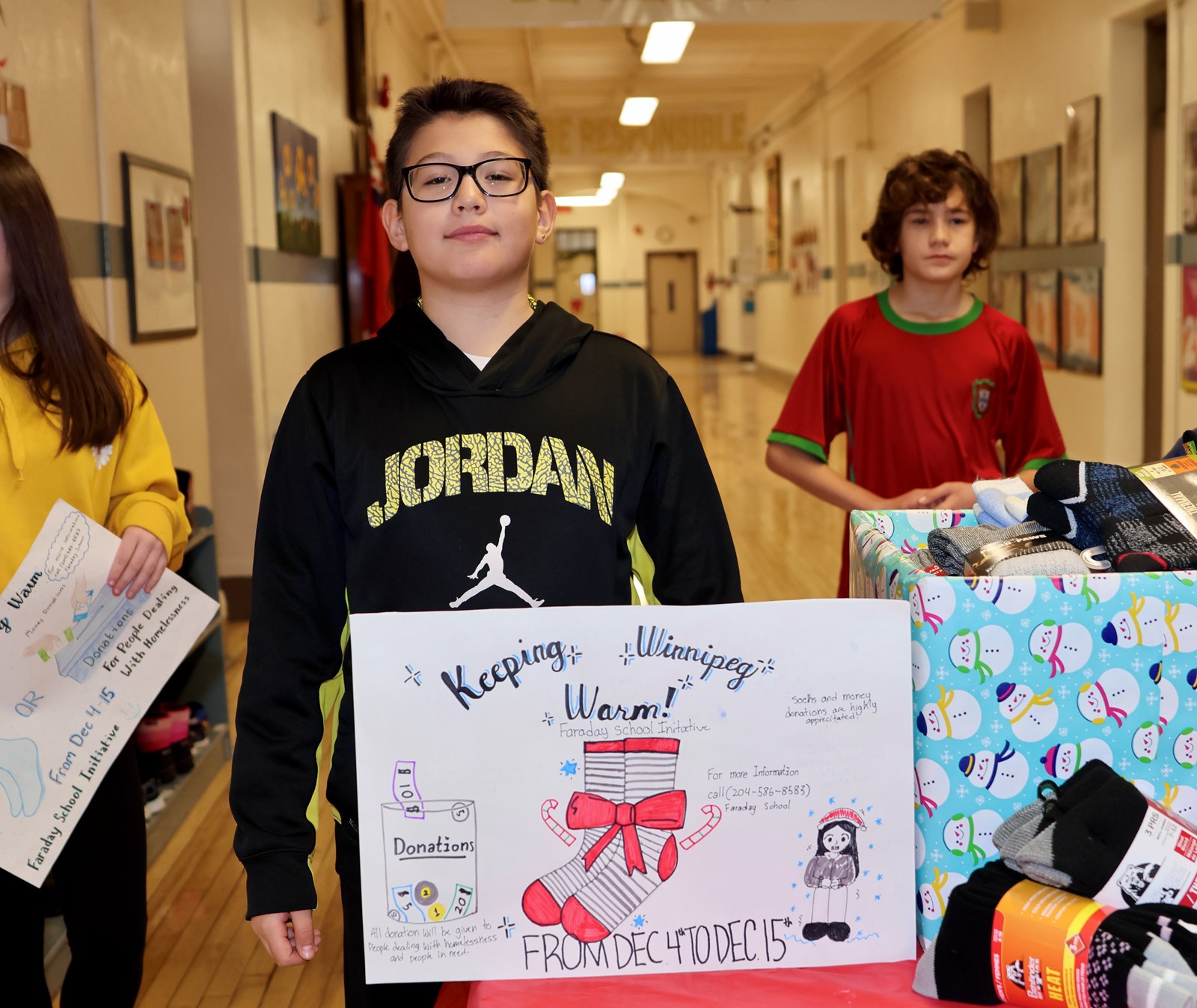 Faraday School students spread warmth to those in need