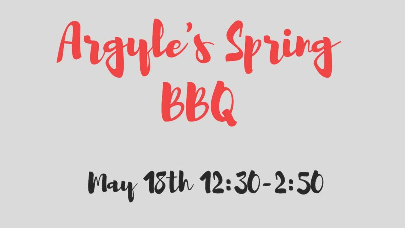 Spring BBQ May 18th 12:00PM - 3:00PM