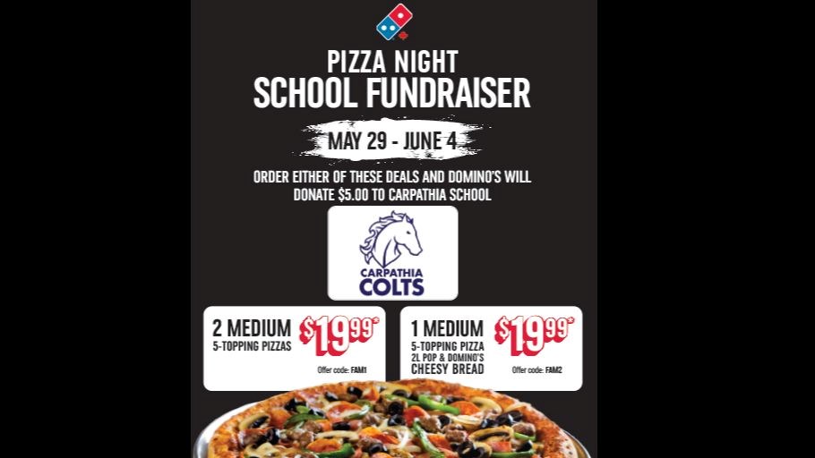 Dominos Pizza School Fundraiser