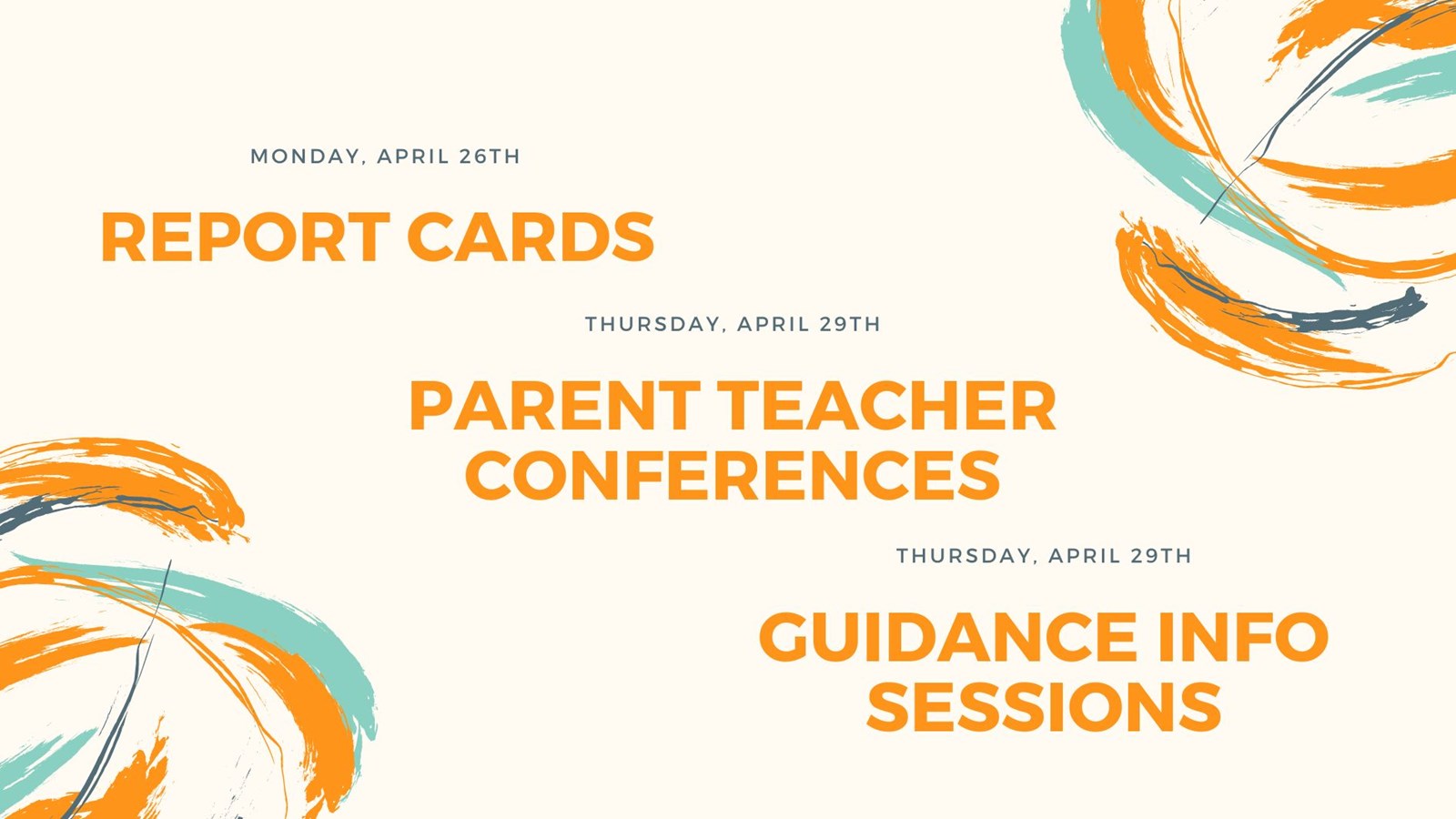Information on report cards and parent teacher conferences.