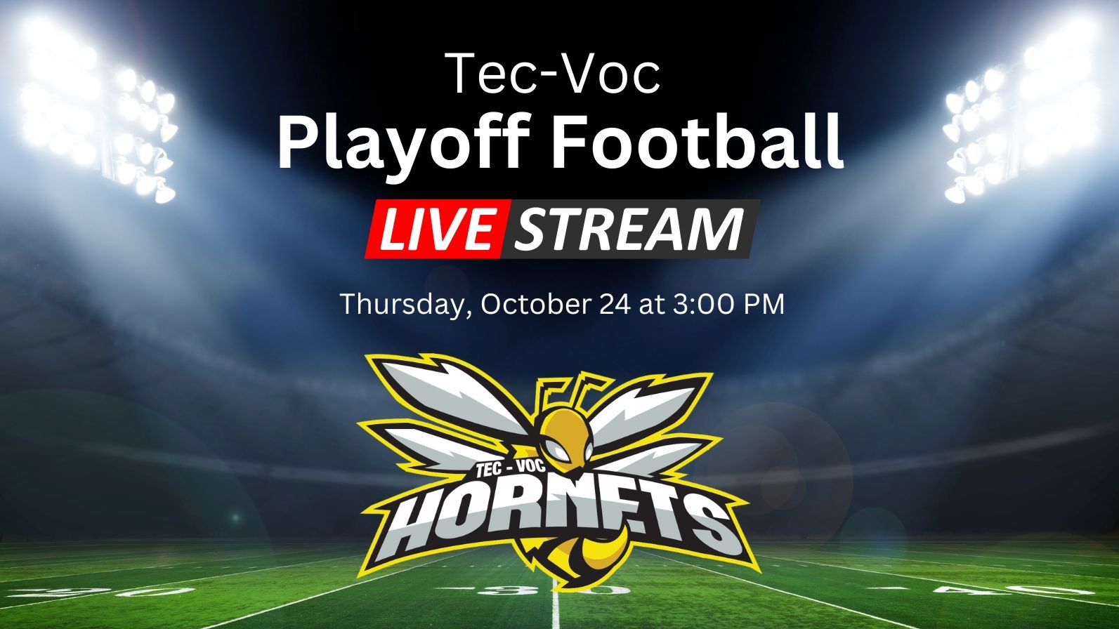 Live Stream - Football Thursday, October 24 at 3:00 PM