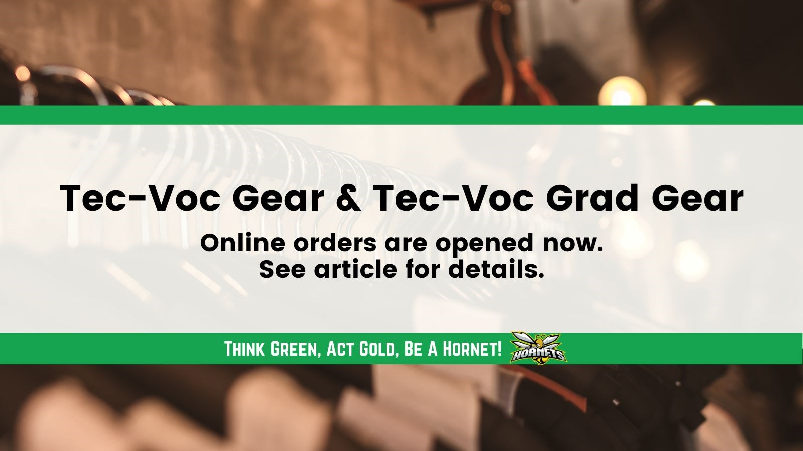 Tec-Voc Gear Available for Order (Regular & Grad)