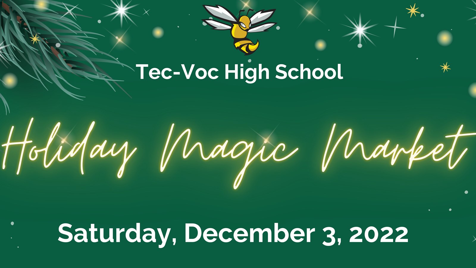 Holiday Magic Market - Saturday, December 3 from 10:00 AM to 3:00 PM