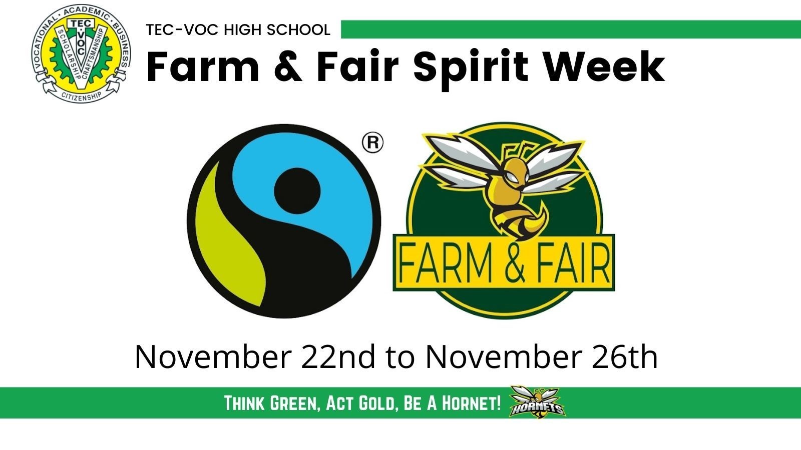 Farm & Fair Spirit Week - November 22 to 26